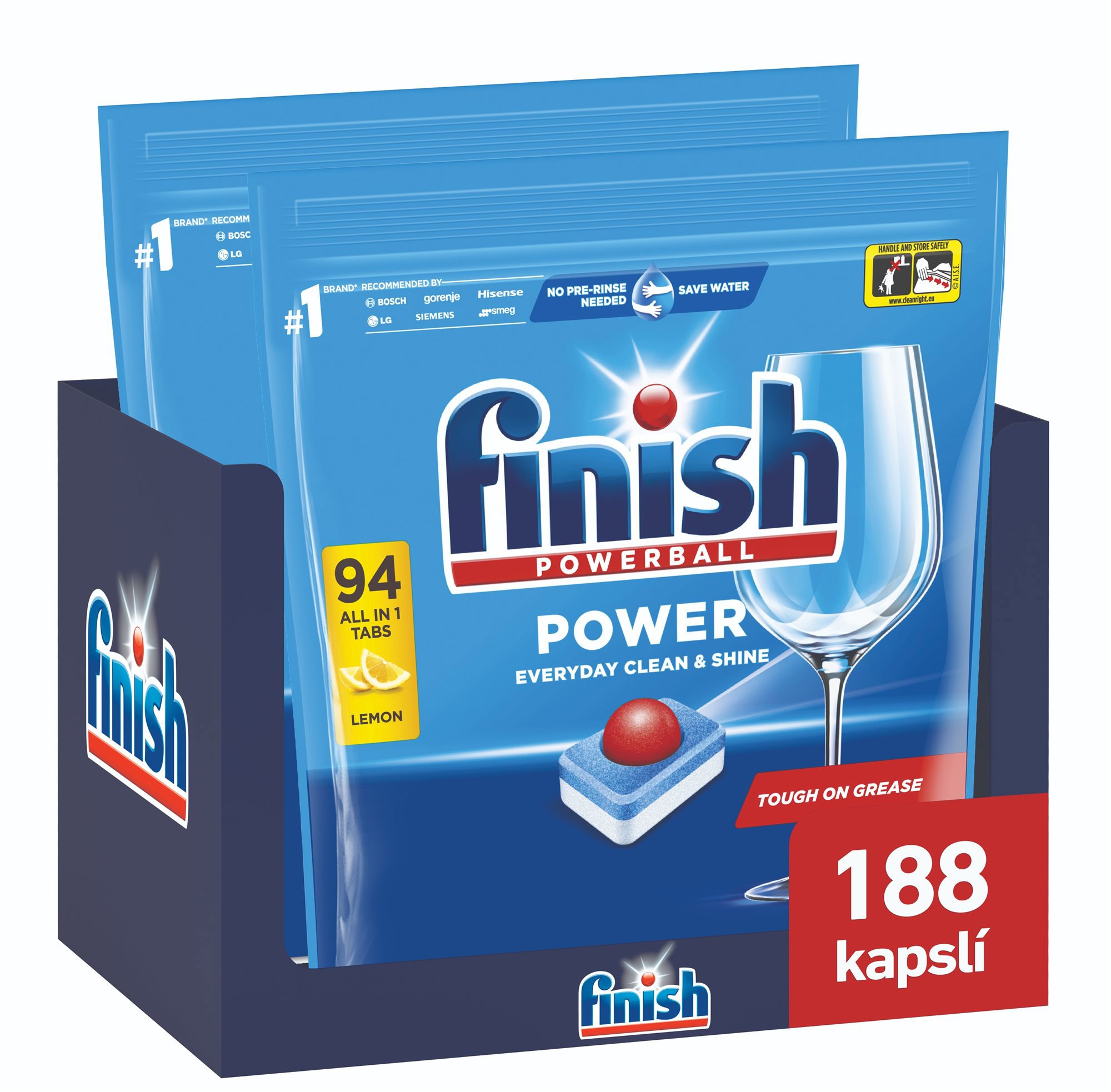 FINISH Power All in 1 Lemon Sparkle, 188 ks - Tablety do myčky | Alza.cz
