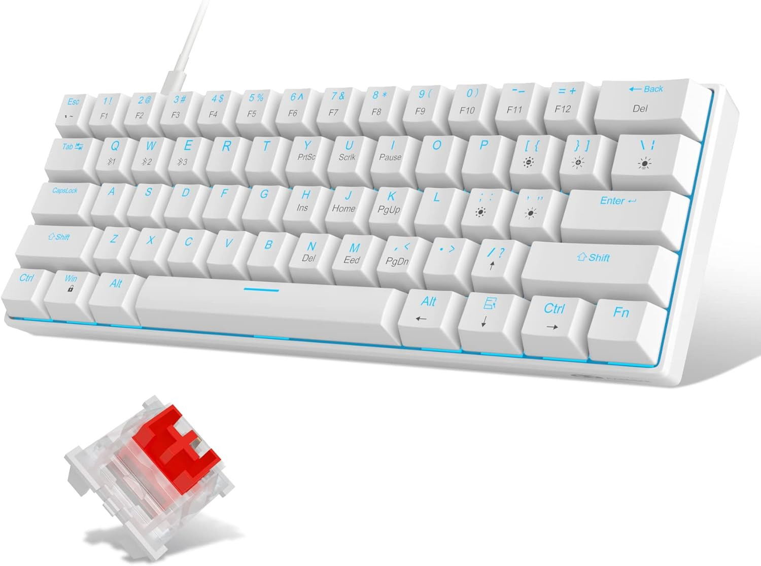 MageGee MK-STAR61-W Mechanical Keyboard - US - Herní klávesnice | Alza.cz