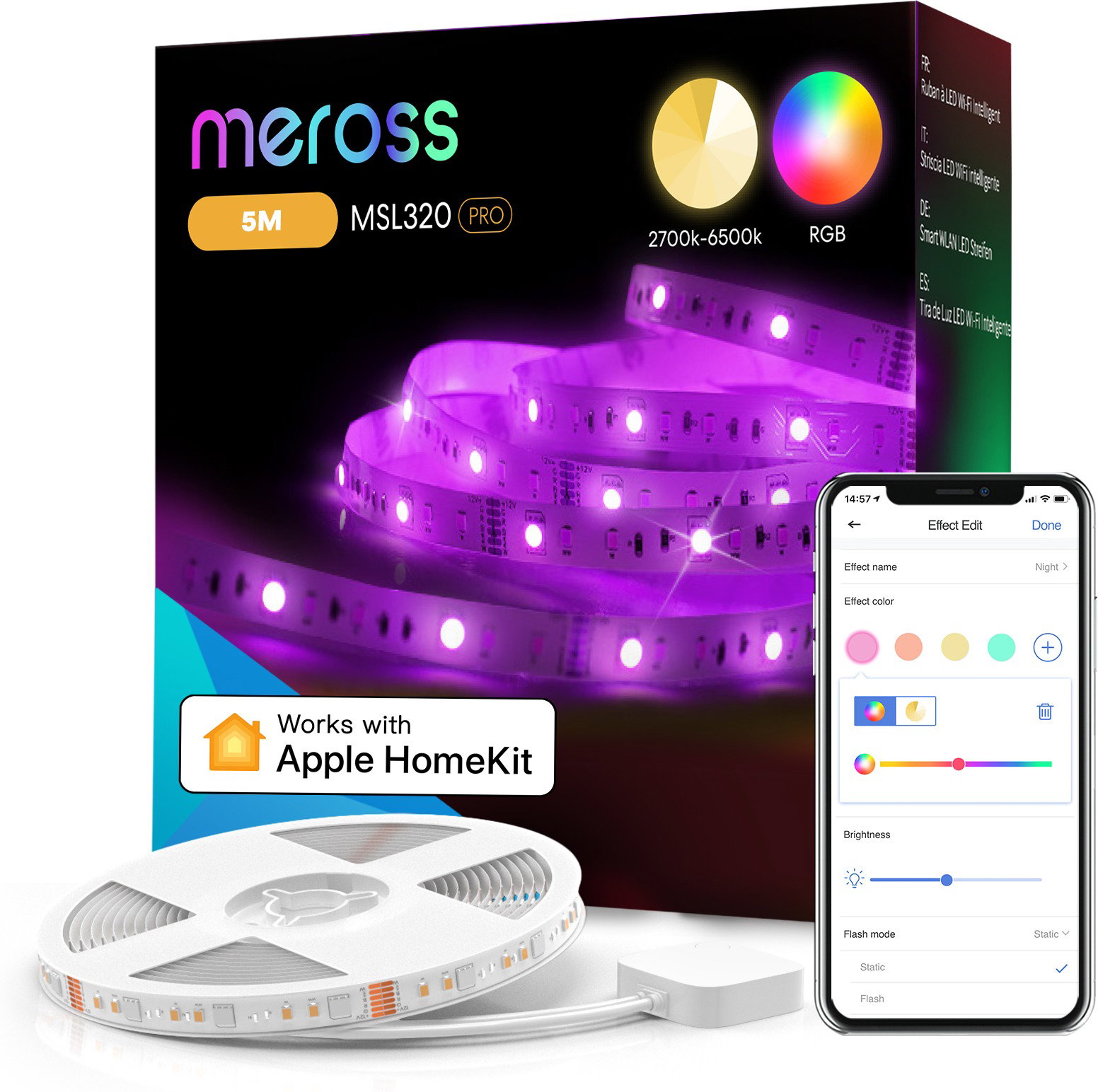 Meross Smart WiFi LED Strip 5 m, Apple HomeKit - LED pásek | Alza.cz