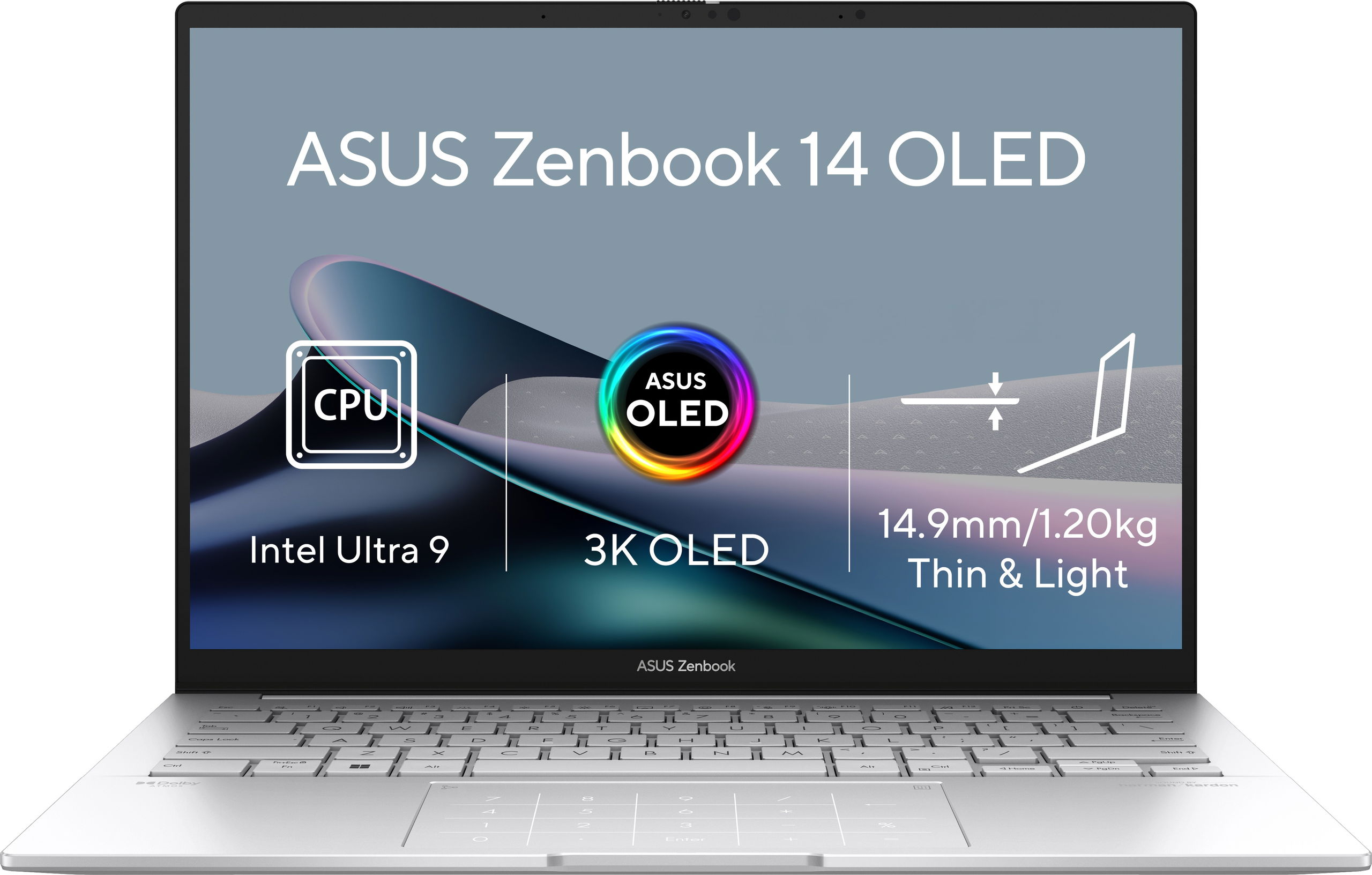 ASUS Zenbook 14 OLED UX3405MA-OLED862X Foggy Silver celokovový ...