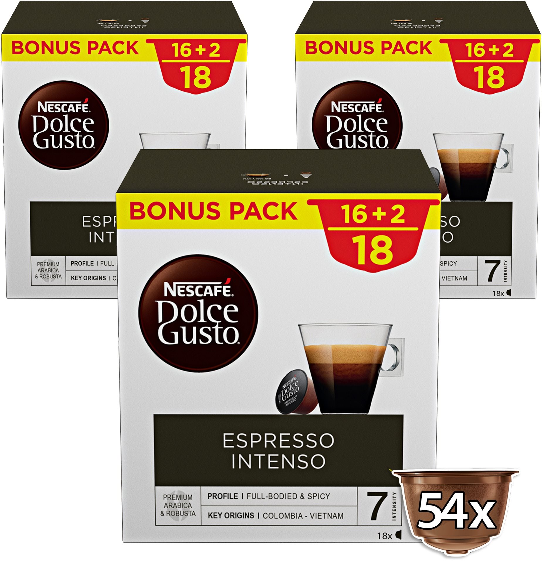 NESCAFÉ® Dolce Gusto® Espresso Intenso, 18 kapslí v balení (3ks) za 329 ... NESCAFÉ® Dolce Gusto® Espresso Intenso, 18 kapslí v balení (3ks) za 329 ...