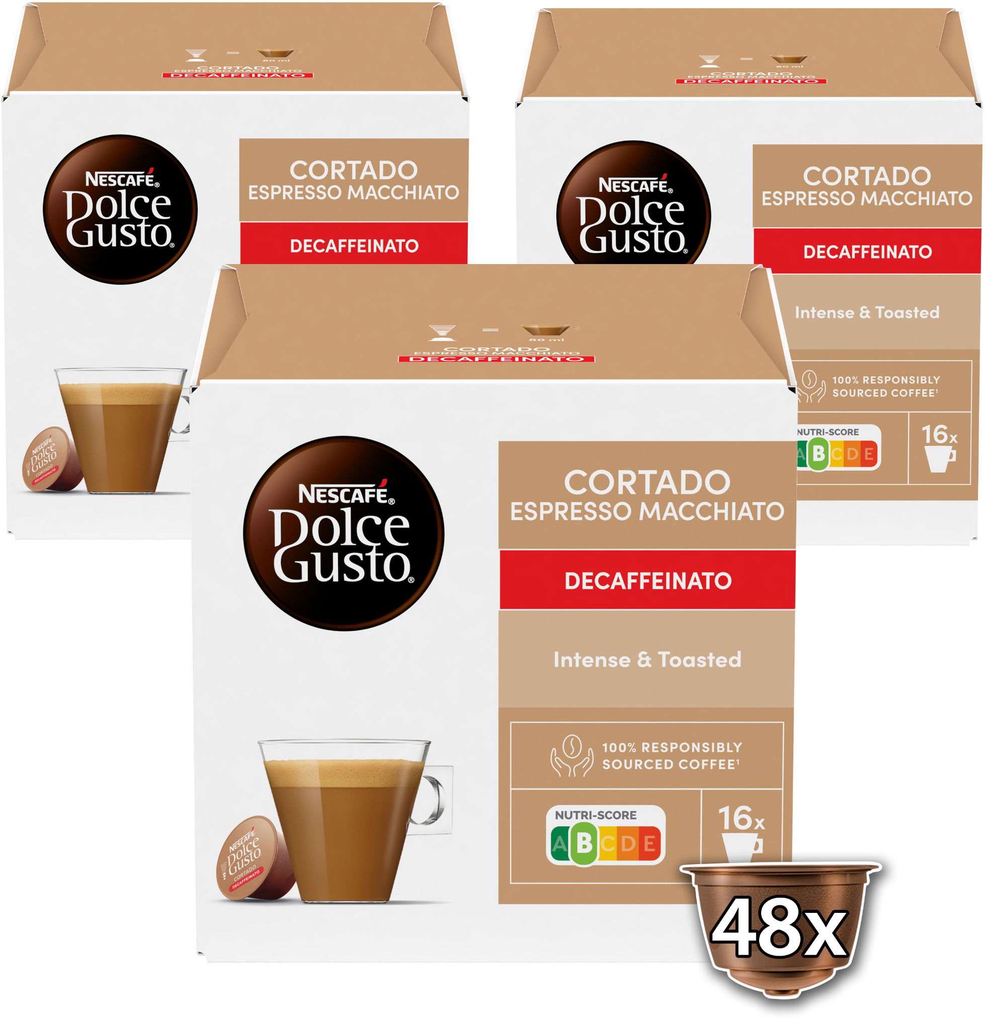 NESCAFÉ® Dolce Gusto® Cortado Decaffeinato, 16 ks (3ks) - Kávové kapsle ...