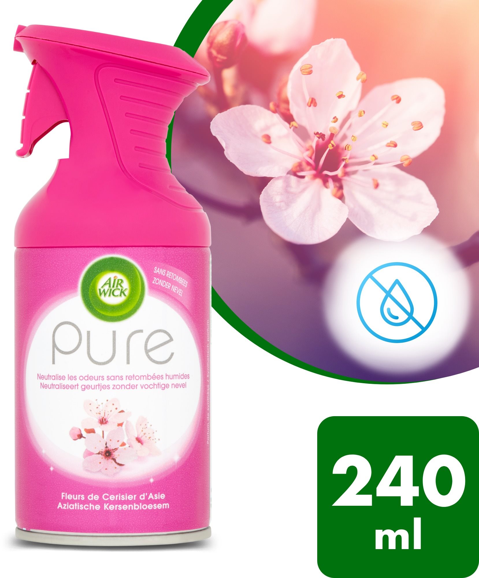 AIRWICK Spray Pure Cherry Blossom Air Freshener 250ml Air Freshener Alza.cz