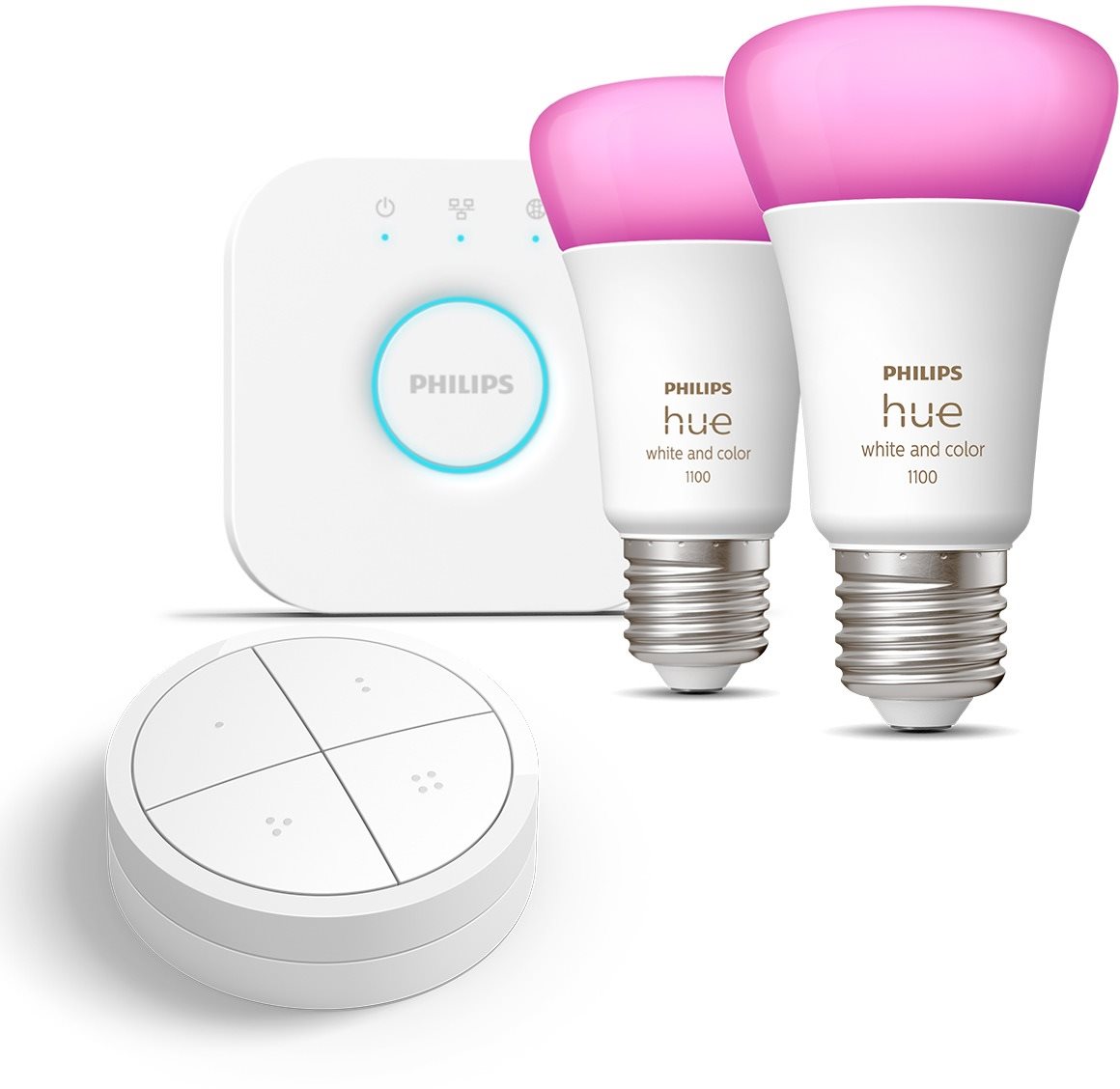 Philips Hue White and Color Ambiance 9W 1100 E27 starter kit + Philips ...