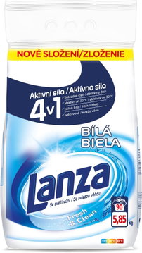 LANZA Fresh & Clean White 5,85 kg (90 praní) - Prací prášek | Alza.cz