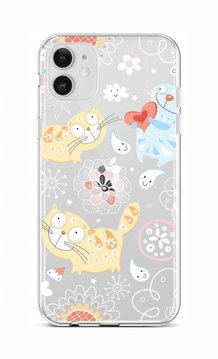 TopQ iPhone 12 silikon Happy Cats 55289 - Kryt na mobil | Alza.cz