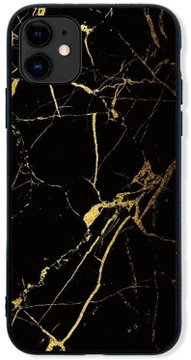 TopQ LUXURY iPhone 11 pevný Marble čierno-zlatý 45428 - Kryt na mobil ...
