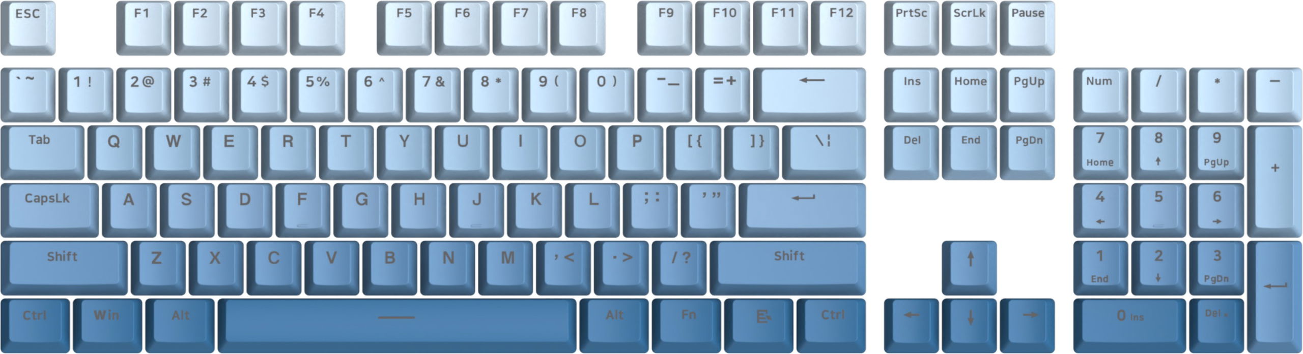 Redragon Ombre keycap Gradient, keycaps - blue - Náhradní klávesy | Alza.cz