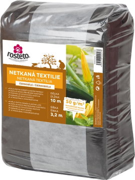 ROSTETO Textilie netkaná, 3.2. x 10m, 50g/m2, černobílá - Netkaná ...