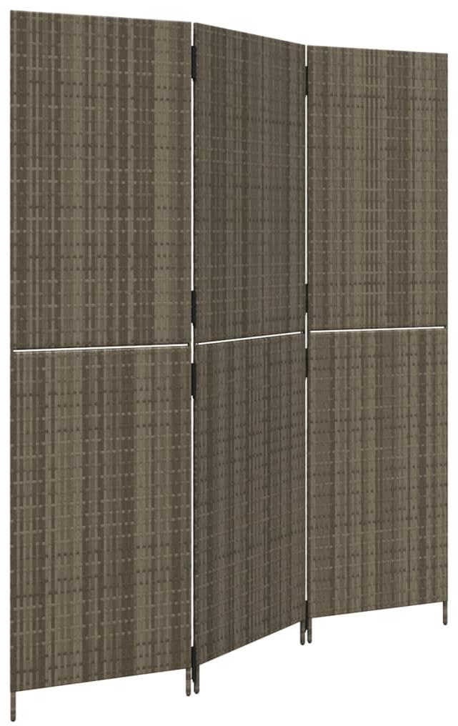 Shumee Dělicí stěna 365342, 3 panely, polyratan, šedá - Paraván | Alza.cz