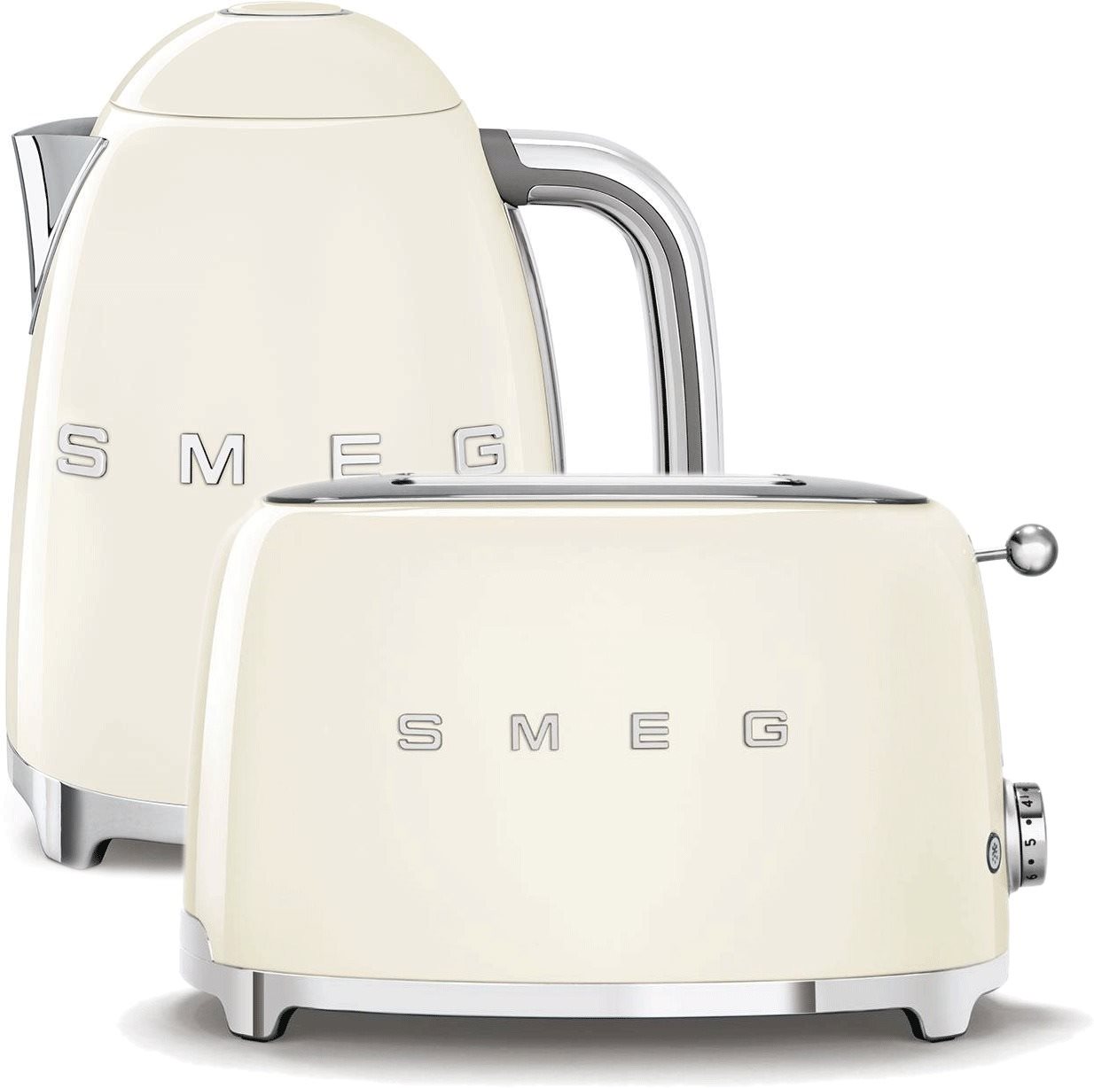 SMEG 50's Retro Style 1,7l vízforraló krém + SMEG 50's Retro Style 2x2 ...