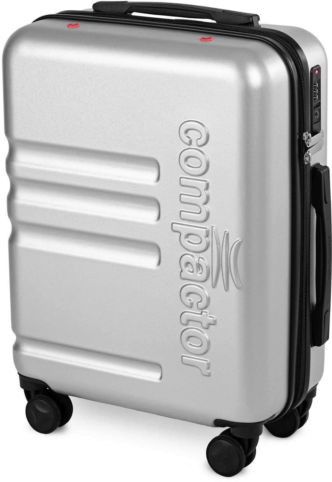 Kabinový kufr Compactor Hybrid Luggage Vacuum System, stříbrný ...