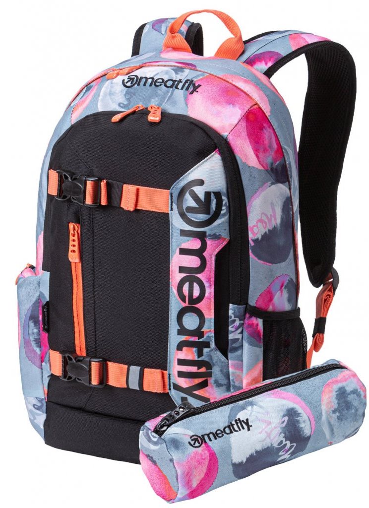 Meatfly Basejumper 5 Backpack Blossom Grey/Black + penál zdarma ...