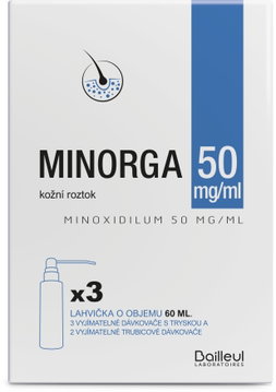 Minorga 50 mg/ml kožní roztok 3 × 60 ml - Léčivý přípravek | Alza.cz