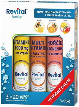 Revital Tripple pack 3 × 20 tablet - 3 příchutě - Multivitamín | Alza.cz
