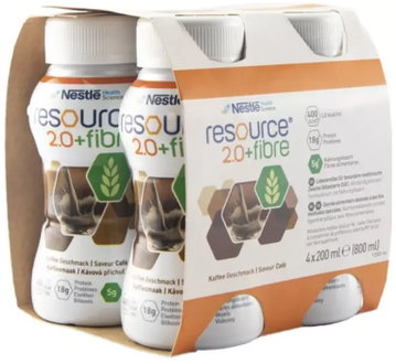 Resource 2.0 kcal Fibre kávový 4 × 200 ml - Potravina pro zvláštní ...