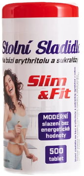 FAN Slim&Fit sukralóza tablety 30 g, 500 tablet, dávkovač - Sladidlo ...