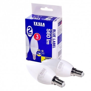 TESLA LED 7W E14 3000K 2 ks - LED žárovka | Alza.cz