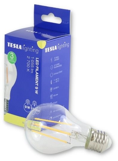 Tesla - LED žárovka FILAMENT RETRO BULB, E27, 9W, 230V, 1055lm, 2700K ...