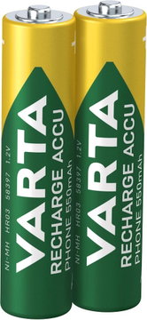 VARTA nabíjateľná batéria Recharge Accu Phone AAA 550 mAh 2 ks ...