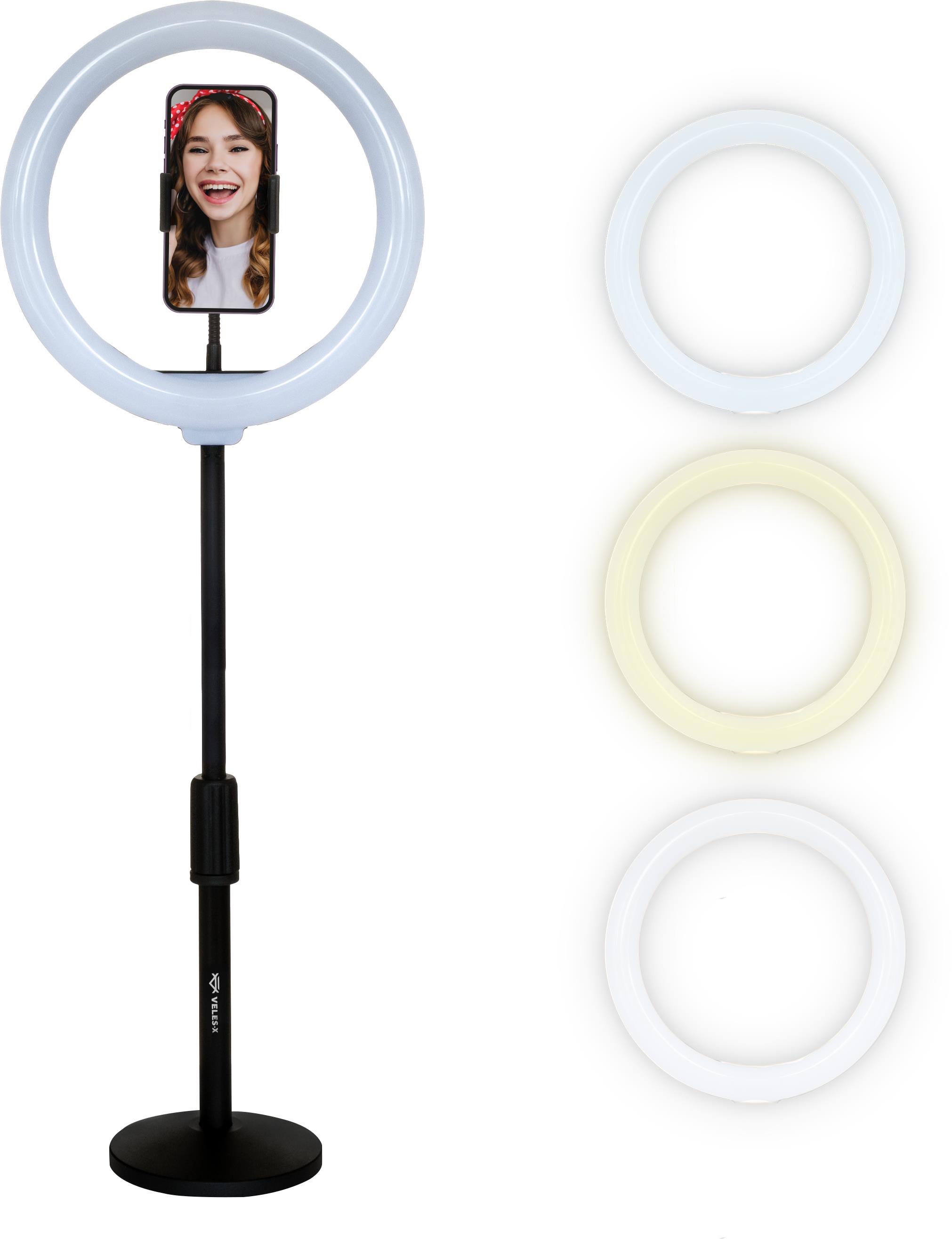 Veles-X Desktop Ring Light with Stand and Phone Holder - Foto světlo ...