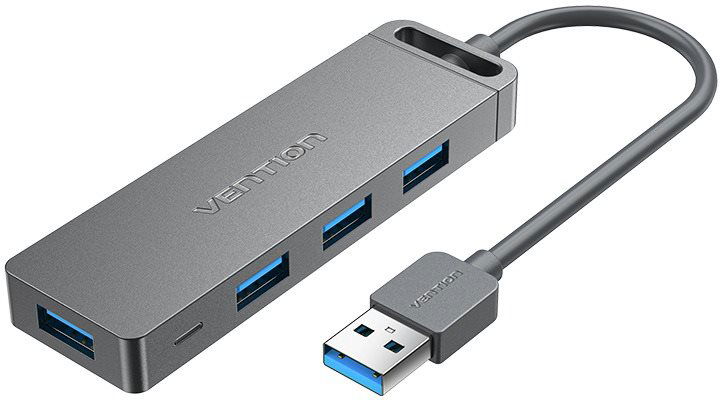 Vention 4-Port USB 3.0 Hub with Power Supply 0.15m Gray - USB Hub | Alza.cz