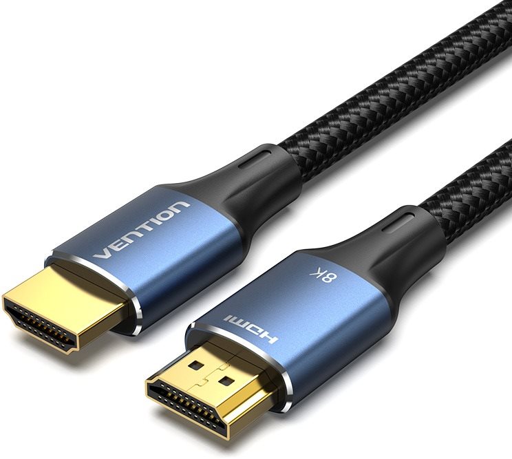 Vention Cotton Braided HDMI 2.1 Cable 8K 5m Blue Aluminum Alloy Type od ...
