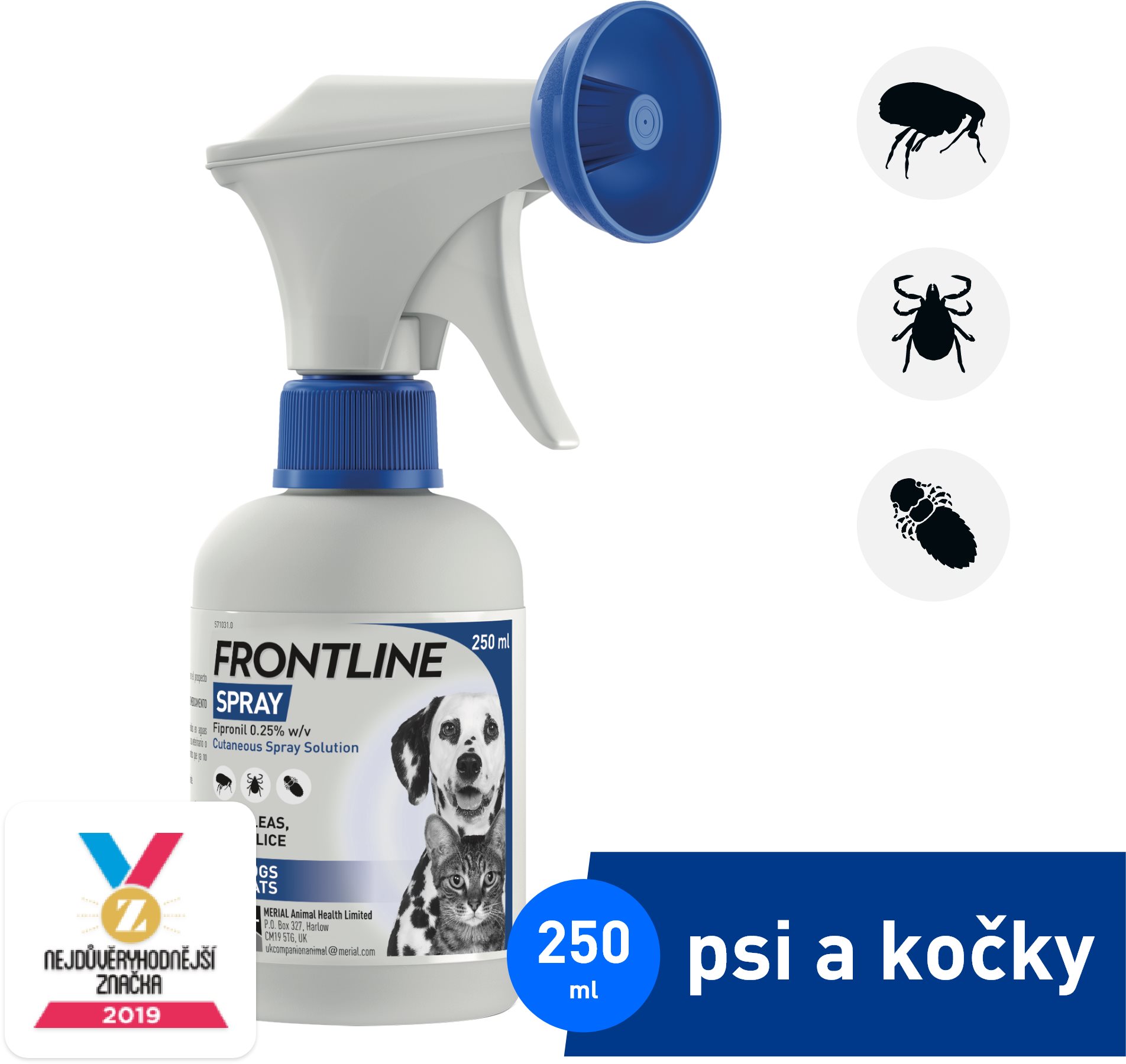 Frontline Spray 250 ml - Antiparazitní sprej | Alza.cz