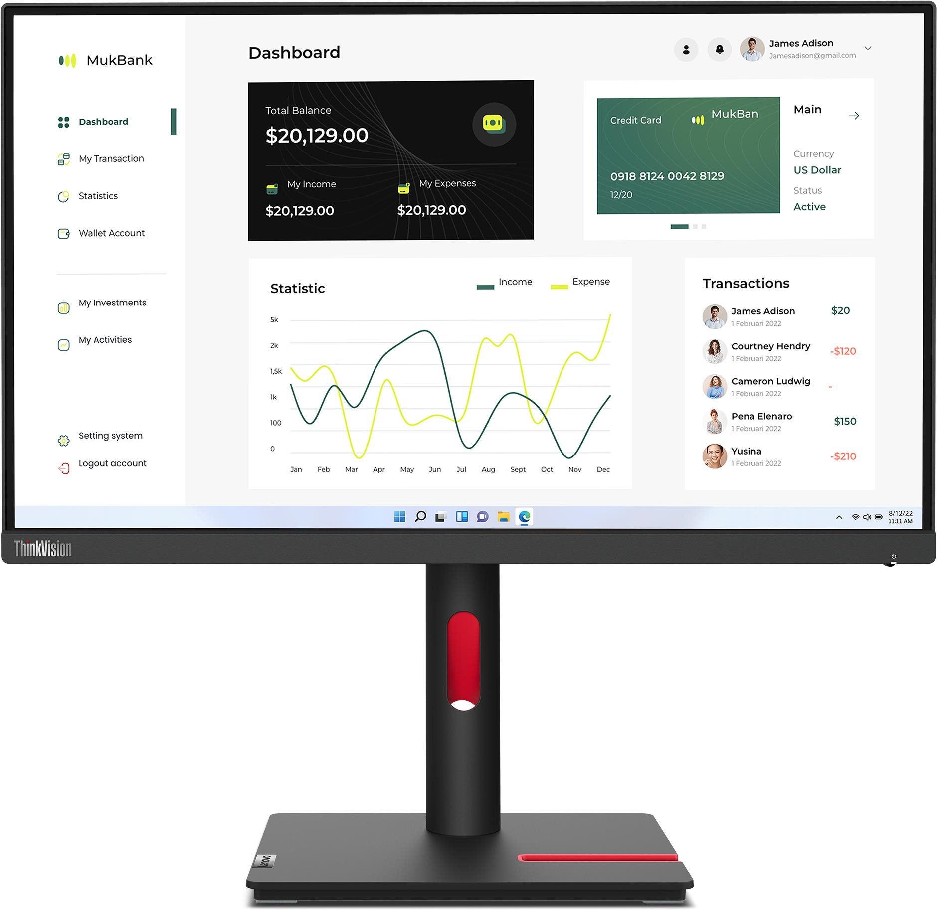 23" Lenovo ThinkVision T23i-30 - LCD monitor | Alza.cz
