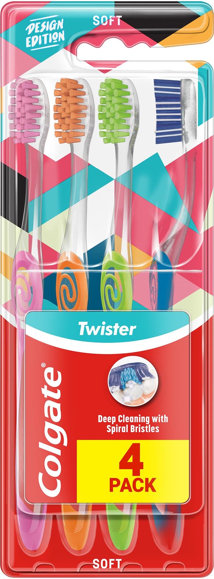 COLGATE Twister Design Edition 4 ks - Zubní kartáček | Alza.cz