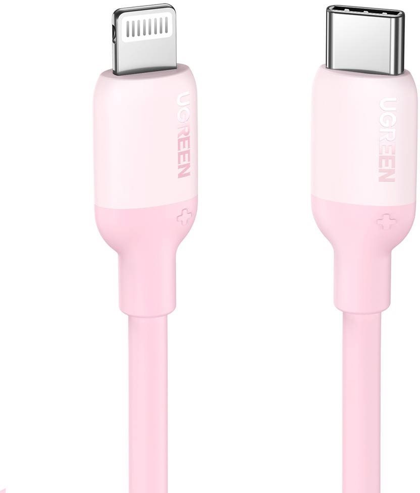 Ugreen USB-C to Lightning Silicone Cable 1m (Pink) za 299 Kč - Datový ...
